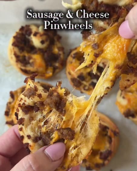 3-Ingredient Sausage & Cheese Pinwheels