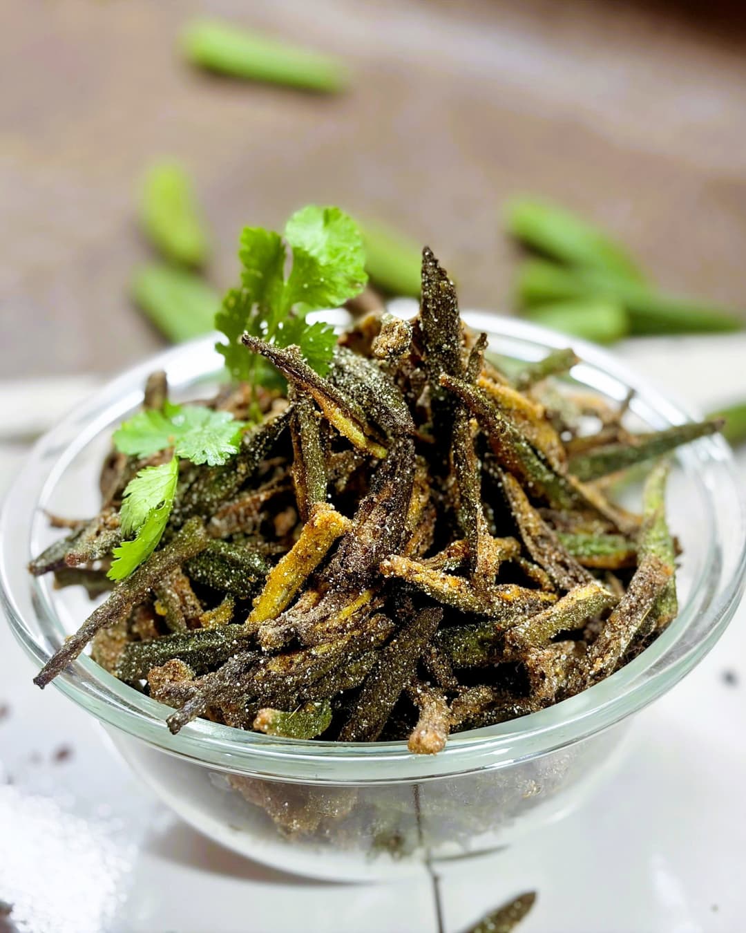 Kurkuri Bhindi (Crispy Indian Fried Okra) | Chefadora